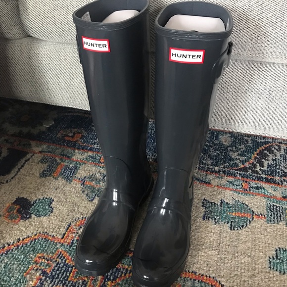 Hunter | Shoes | Slate Gray Hunter Boots | Poshmark
